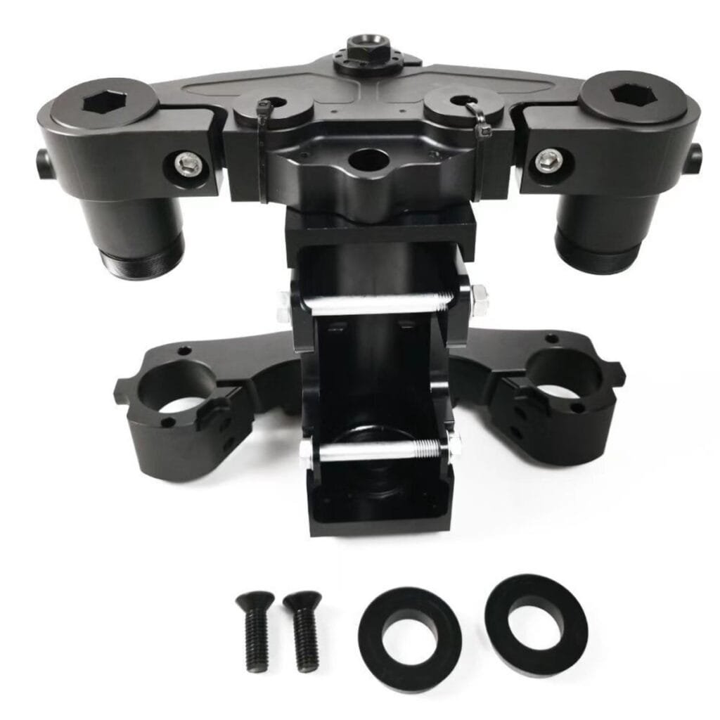 26" Wheel Bolt-On Rake Neck Triple Tree Kit for Harley